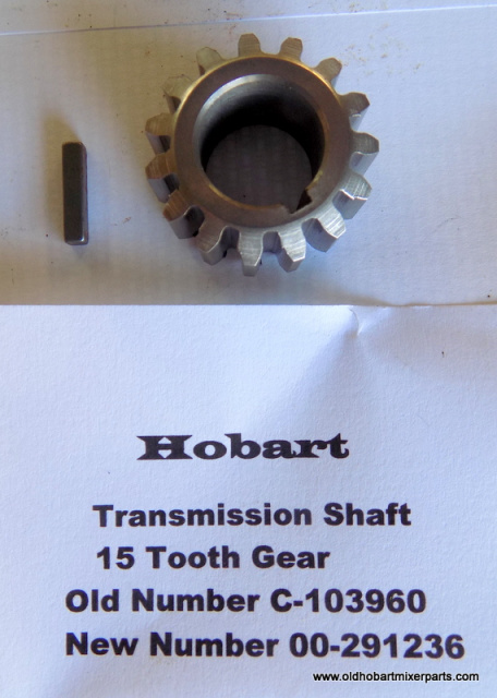 Hobart-00-291236-New-15-Tooth-Transmission-Gear