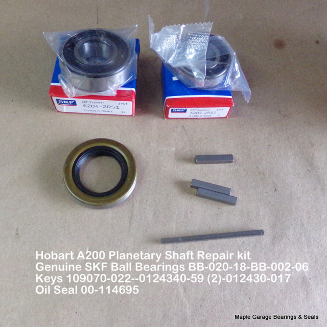 Hobart A200 Planetary Shaft Repair kit SKF Ball Bearings BB-020-18-BB ...