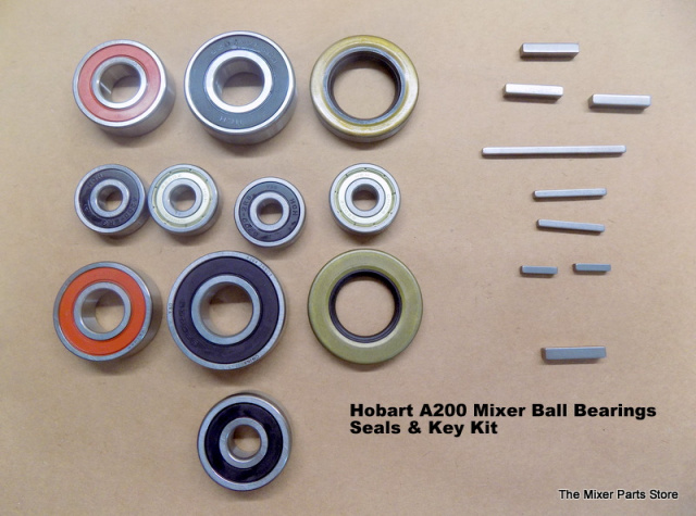 Hobart A200 Mixer Bearings, Seals, & Key Kit