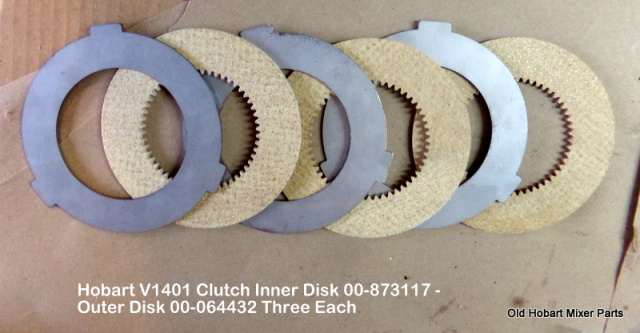 Hobart V1401 Clutch Inner Disk 00-873117 - Outer Disk 00-064432 Three Each