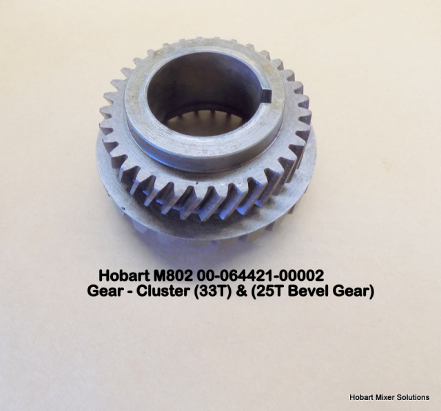 Hobart M802 00-064421-00002 Gear - Cluster (33T) & (25T Bevel Gear)